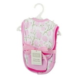 Hudson Baby Infant Girl Cotton Bib and Burp Cloth Set 6pk, Flower, One ...
