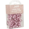 JAM Paper Push Pins, Baby Pink Pushpins, 100/Pack - Walmart.com