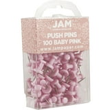 JAM Paper Push Pins, Baby Pink Pushpins, 100/Pack - Walmart.com