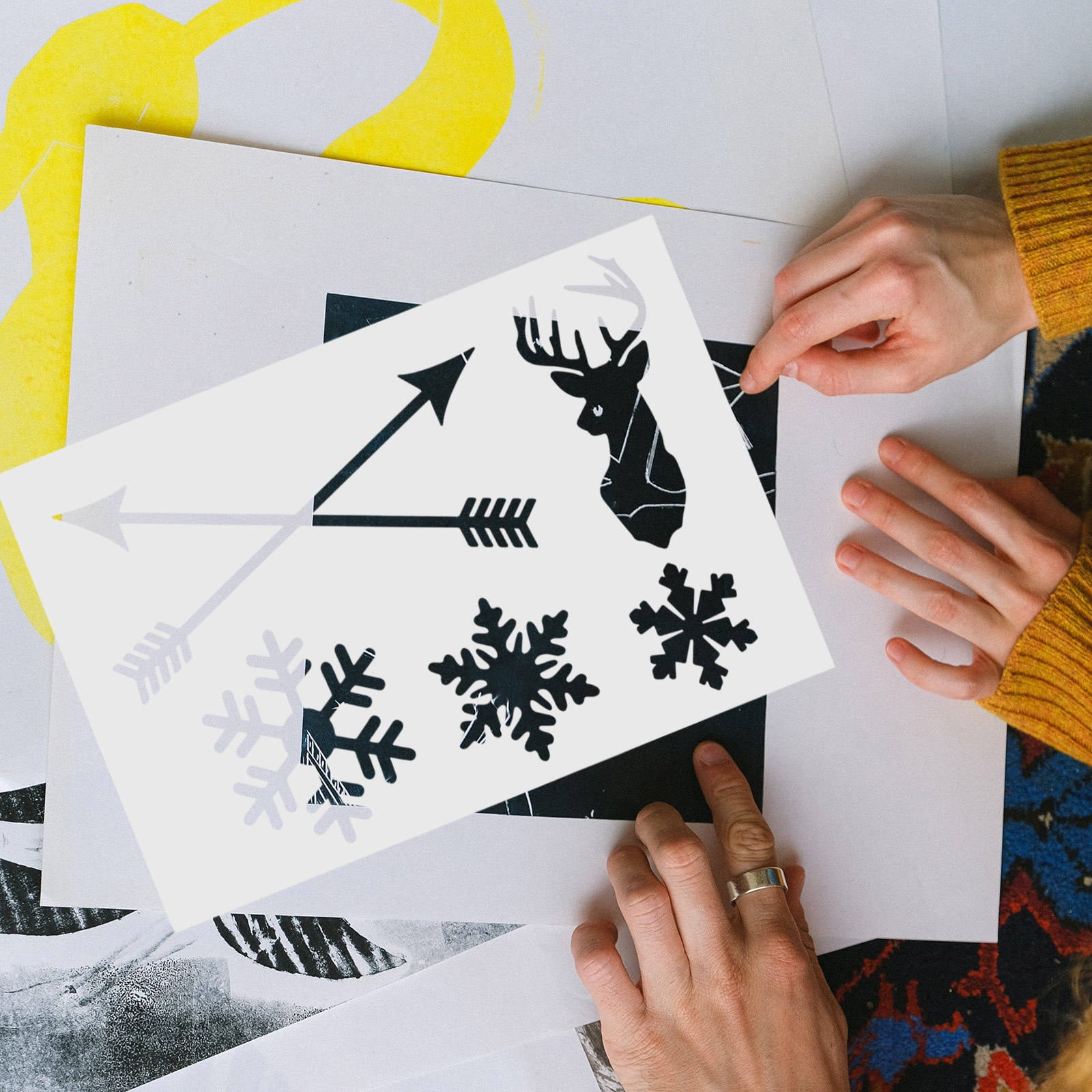 Click here for Luxshiny 40 Sheets Plastic Stencil For Painting Re... prices