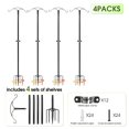 4 Pack Heavy Duty Waterproof Rigid Metal Outdoor Light Pole | 10Ft Hang ...