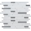 Urban Loft Interlocking 12 in. x 12 in. x 4 mm Glass Stone and Metal ...