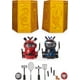 Ninja Bots 2-Pack, Hilarious Battling Robots (Red/Black) with 6 Weapons ...