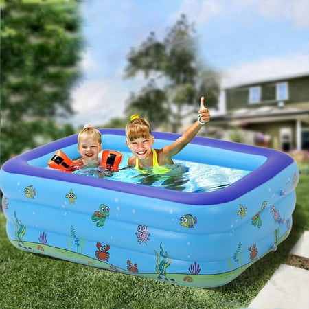 Veryke 4 Sizes Summer Water Party Inflatable Pool for Children, Outdoor ...