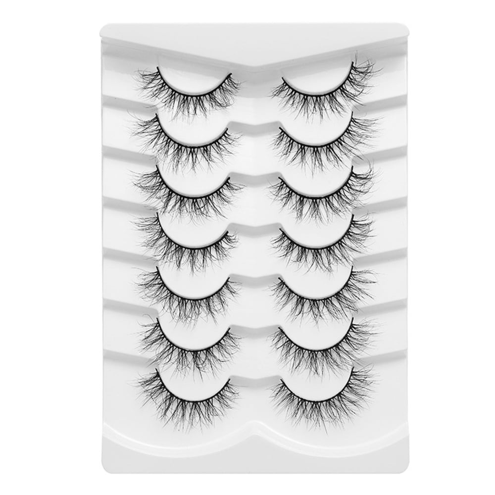 7 Pairs Long Comic Soft Eyelashes Eyes Look Bigger Brighter Fuller ...