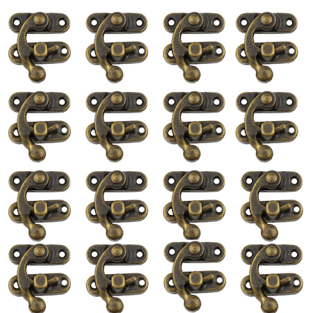 SICED Set of 16 Vintage Antique Style Latches Antique Bronze Color with ...