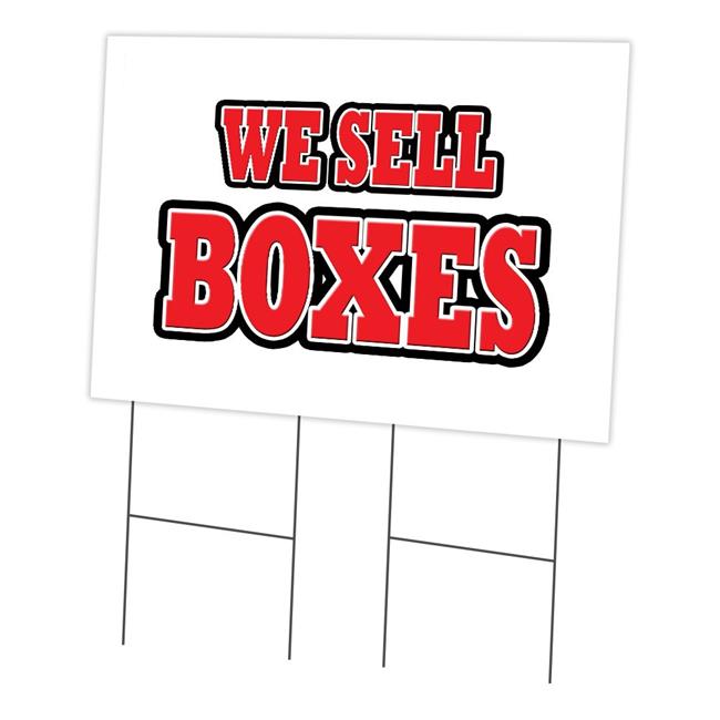 SignMission C-2436-DS-We Sell Boxes 24 x 36 in. We Sell Boxes Yard Sign ...