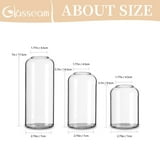 "Glasseam Clear Bud Vases Bulk Set of 6, Modern Tall Plain Small Glass ...