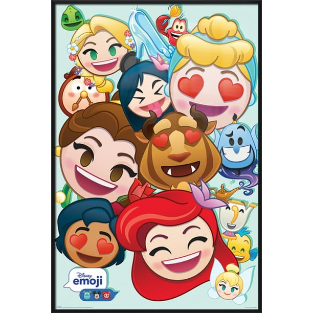 Disney Emoji - Princess - Framed Movie Poster / Print (Disney ...