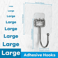 Adhesive Hooks for Hanging Heavy Duty Wall Hooks 22 lbs Self Adhesive ...