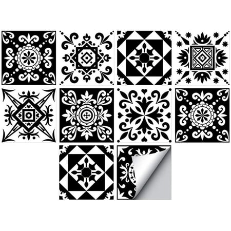 Waterproof Vinyl Wall Tiles Sticker for Home Decor, Self-Adhesive Peel ...