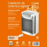 Soleil 1500W Ceramic Fan-Force Electric Space Heater With ALCI Plug ...