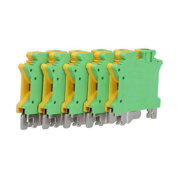 Bloque de terminales de conexión a tierra para montaje en riel DIN de ...