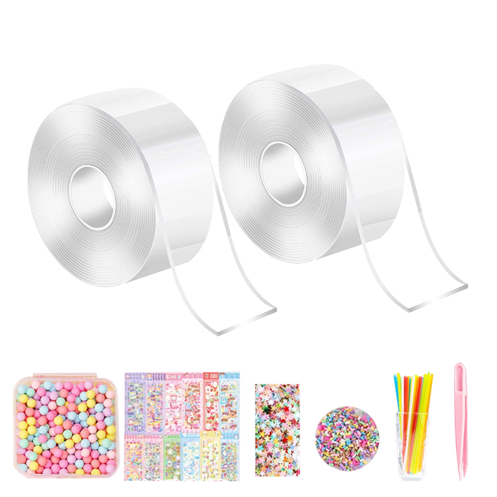 Zioy 1 Set Nano Tape Bubbles with Color Faux Pearls Entertainment ...