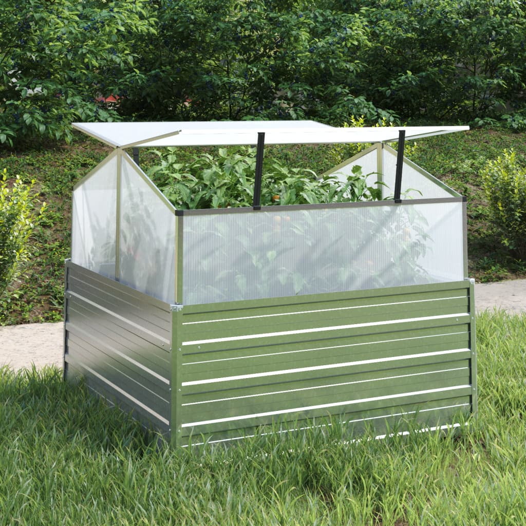 Click here for Vidaxl Garden Raised Bed With Greenhouse 100x100x8... prices
