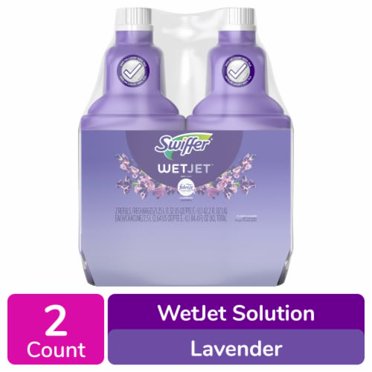 Swiffer Wetjet Hardwood Floor Cleaning Liquid, Lavender Vanilla Comfort, Multi-Purpose Solution ...