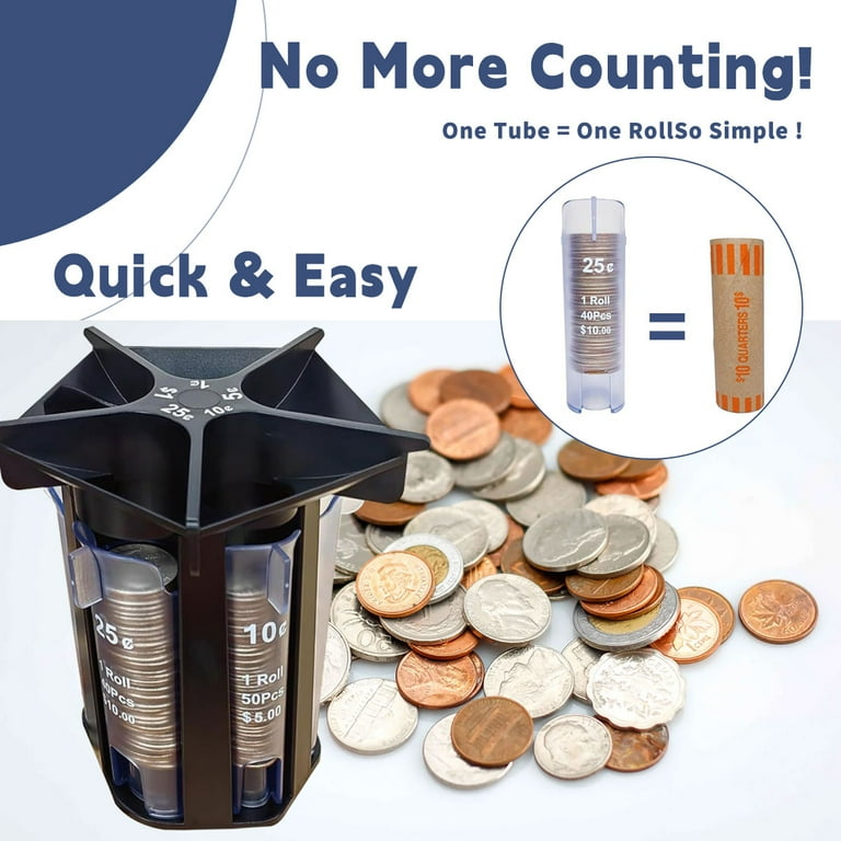 Coin Rollers Coin Wrappers Coin Sorter Tube With Wrappers | Portable ...