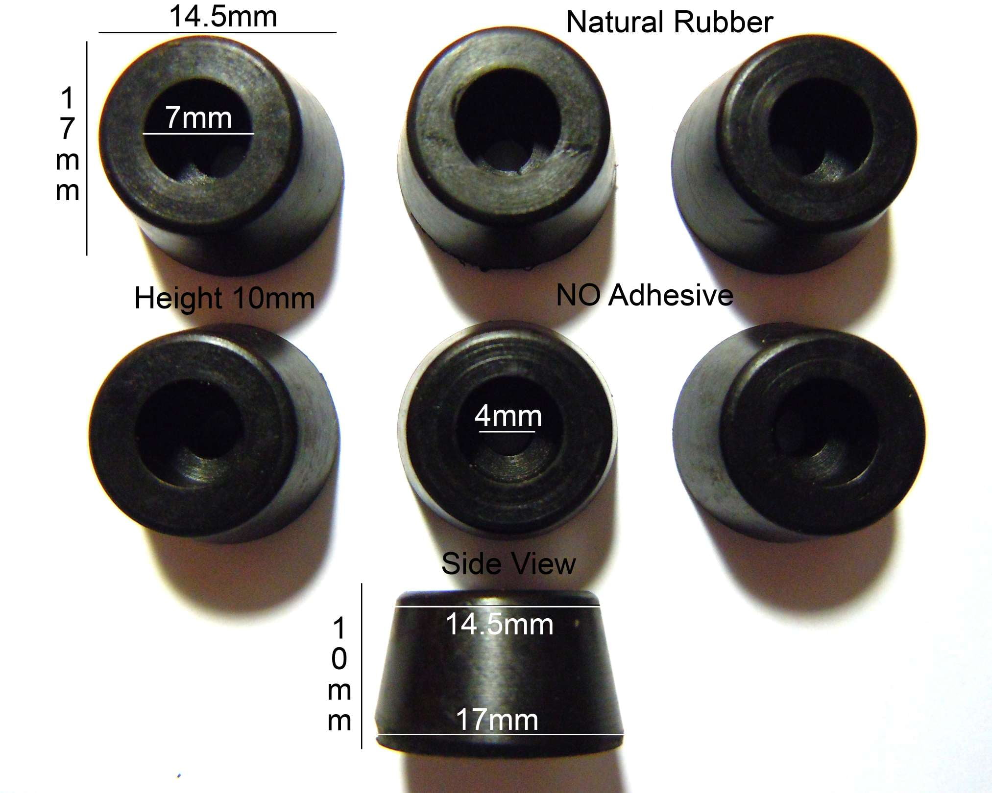 VATH Silicone Rubber Feet 17mm(L) x 14.5mm(W) x 10mm(H) 6pcs [RB200 ...