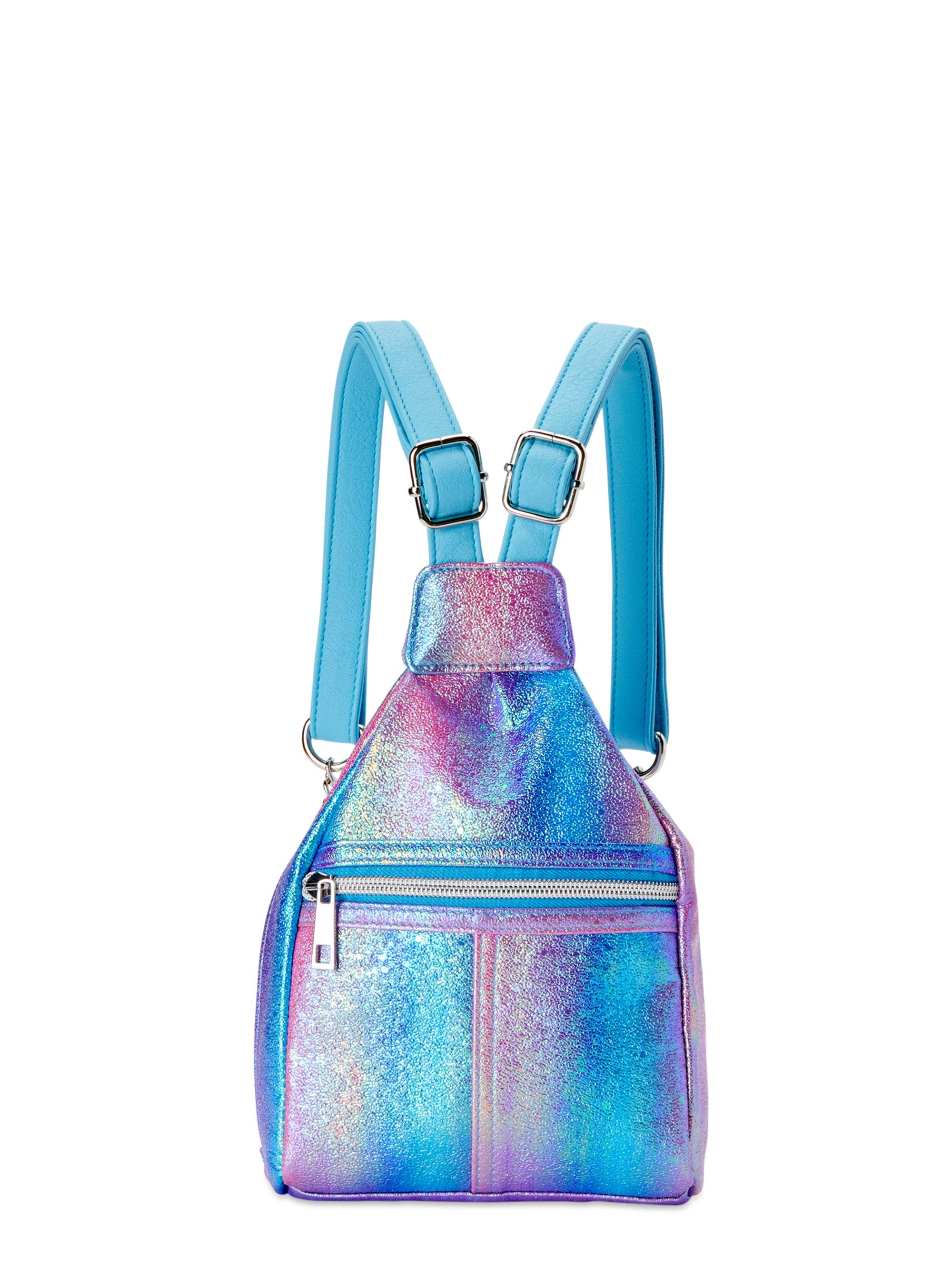 No Boundaries Faux Leather Mini Chain Backpack - Walmart.com