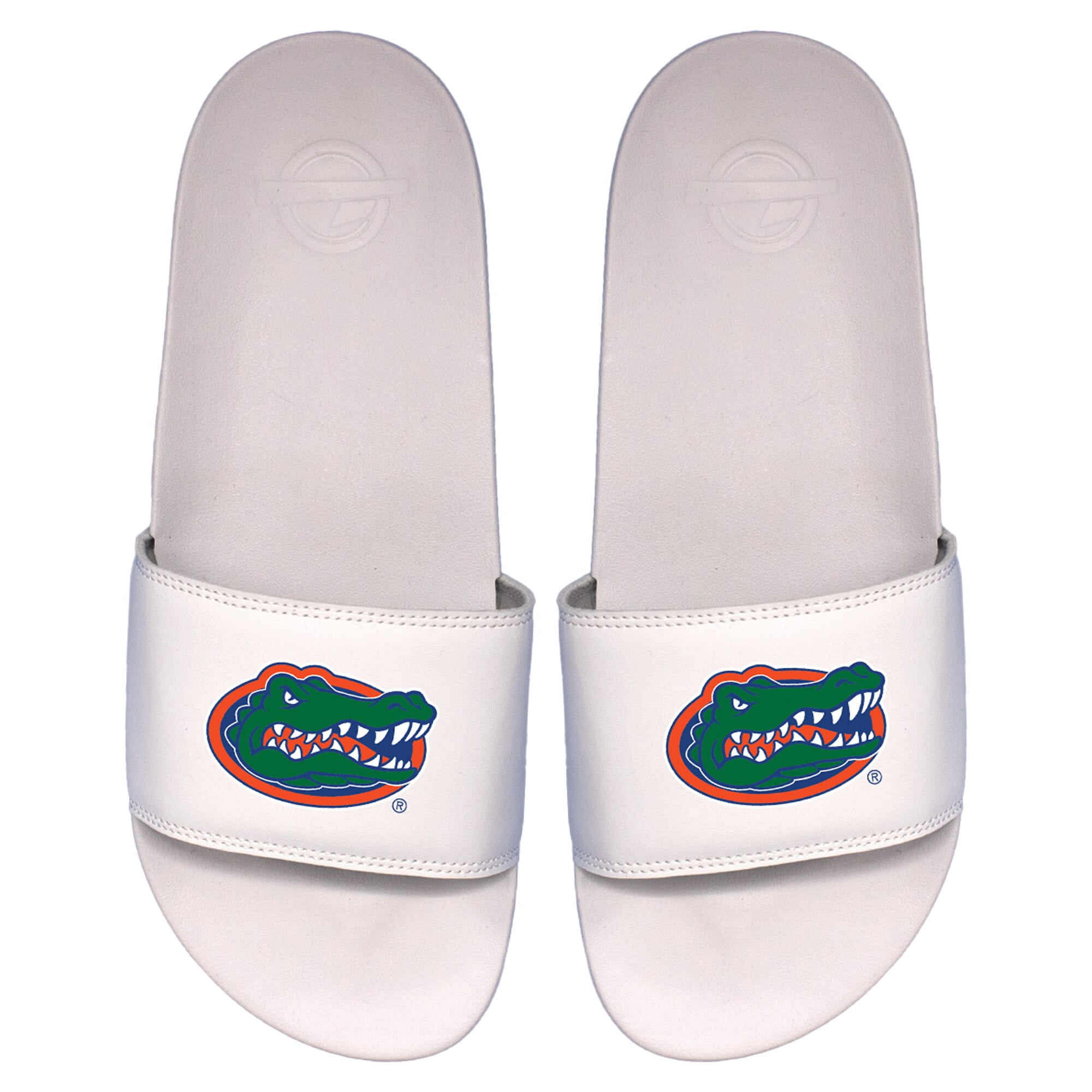 Youth ISlide White Florida Gators Primary Logo Motto Slide Sandals ...