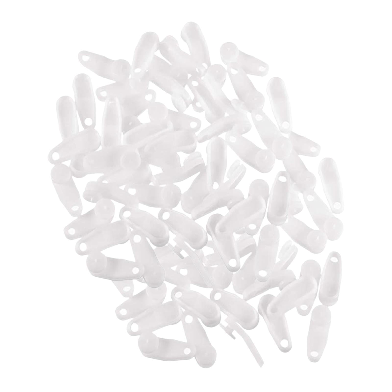 Click here for Tnarru 50pcs Curtain Glider Hooks Curtain Rail Tra... prices