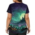 Scrubs for Women V Neck Short Sleeve Printed Tops Cartoon Pattern Free ...