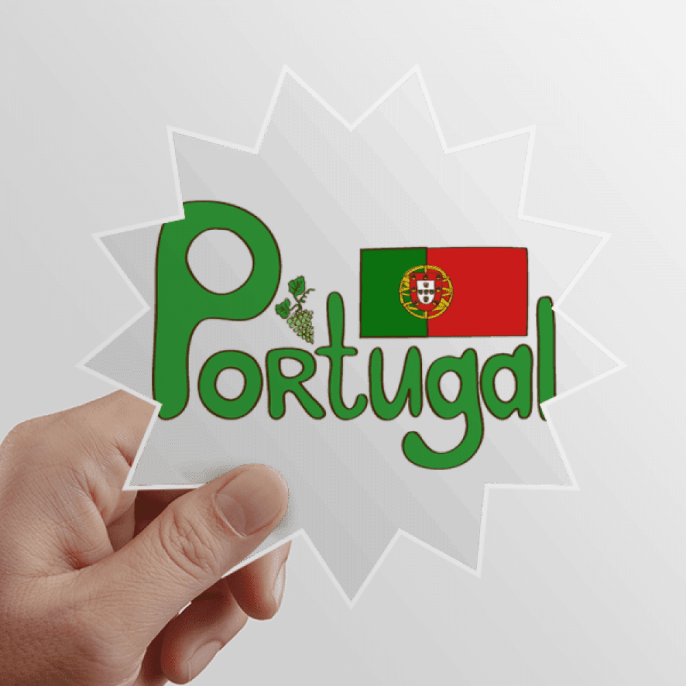 Portugal National Flag Green Pattern Sun Vinyl Sticker Luggage Graffiti ...