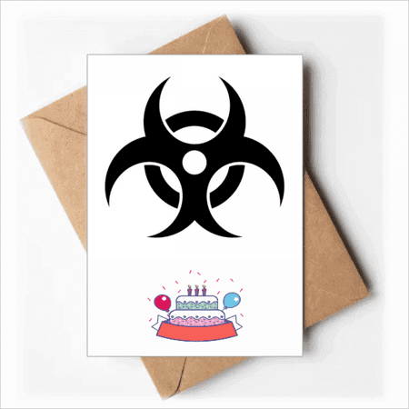 Checal Toxic Radiation Harmful Pattern Happy Birthday Greeting Cards ...