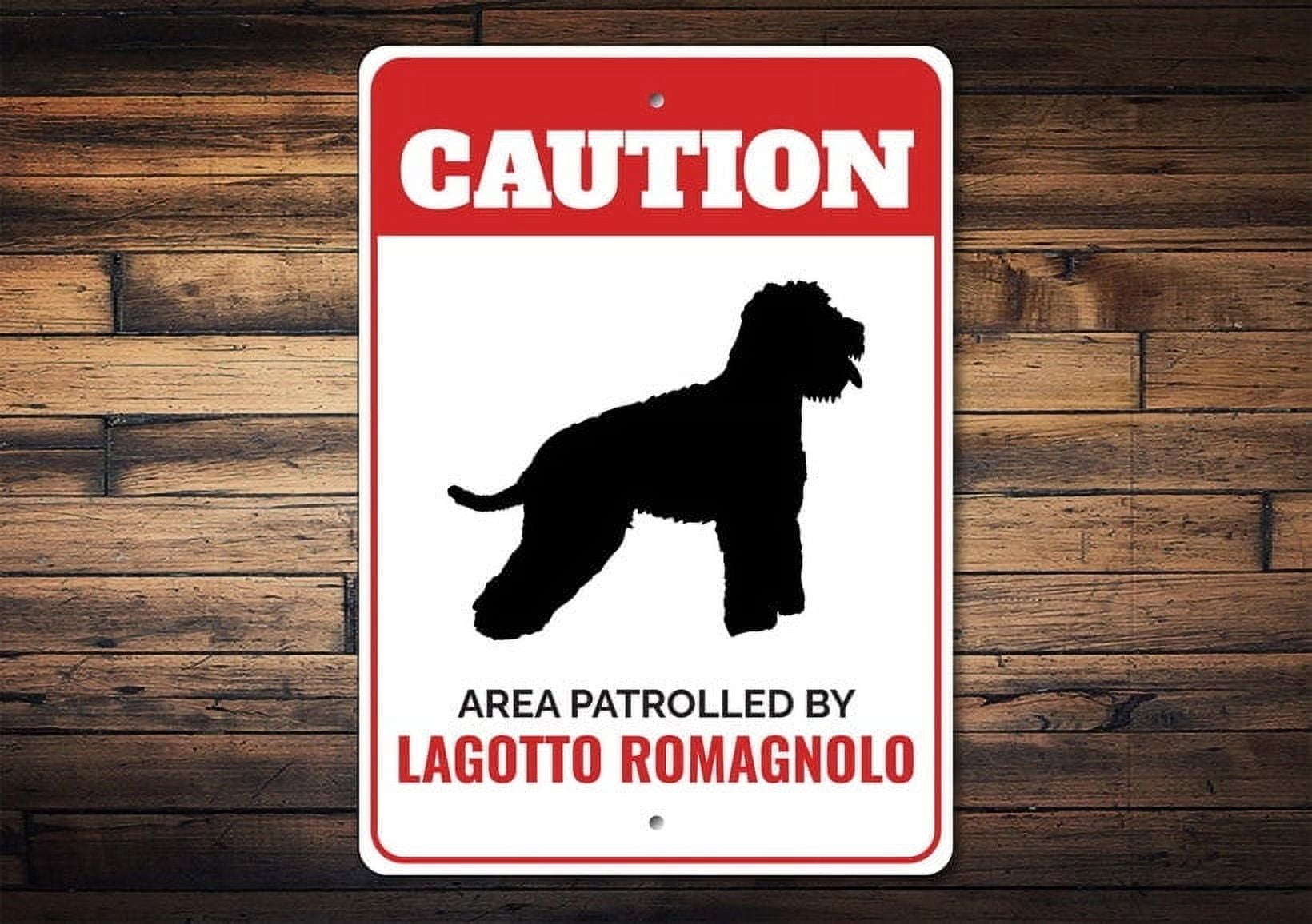Letrero de perro Lagotto Romagnolo, señal de precaución para perros ...