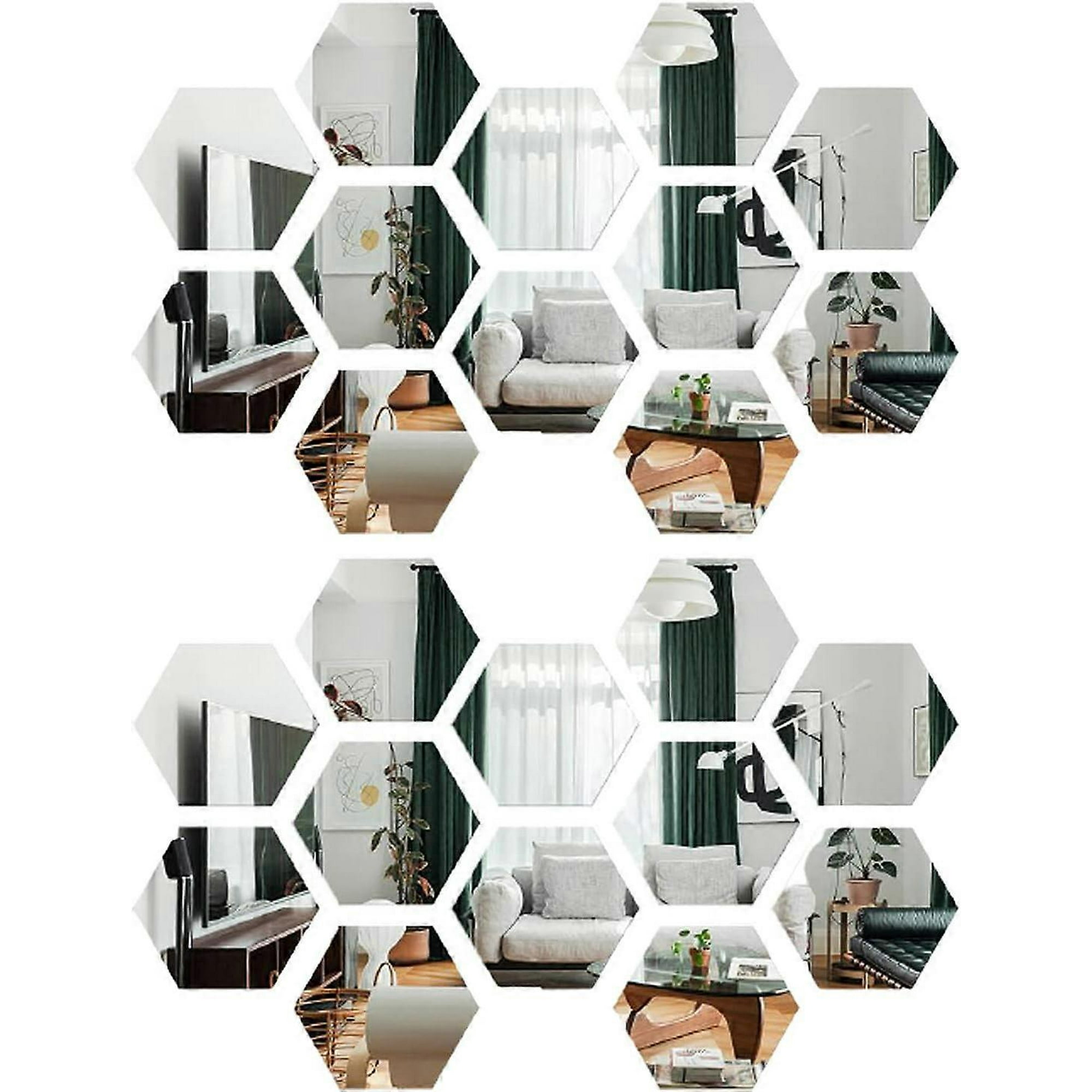 Click here for Czy 24 Pièces Acrylique Hexagone Miroir Autocollan... prices