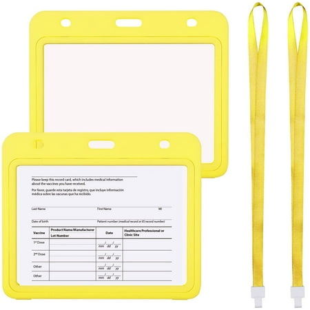 SHTUUYINGG4"x3" Badge Holders Clear Protector Waterproof Cards Cover ...