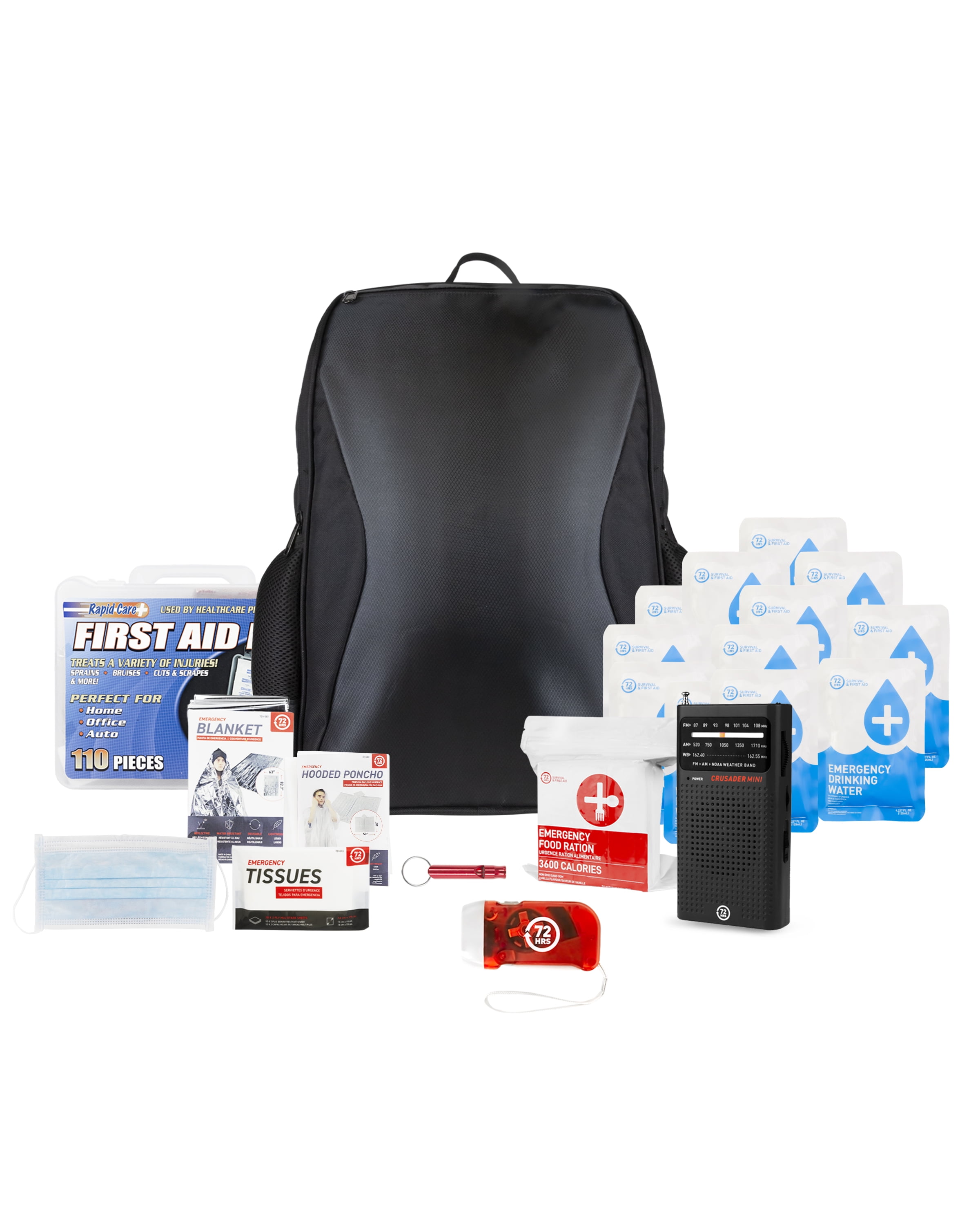 72 HRS Essential Emergency Preparedness Kits - 3 Day Survival Backpack ...