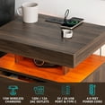 "Hommpa 3 Drawers Nightstand with Wireless Charger, LED Bedside Table ...