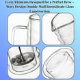 Glass French Press Coffee Maker, Double-Wall Borosilicate Glass Coffee ...