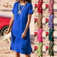 11 colors and sizes available, round neck, short sleeve, slit, pleated ...