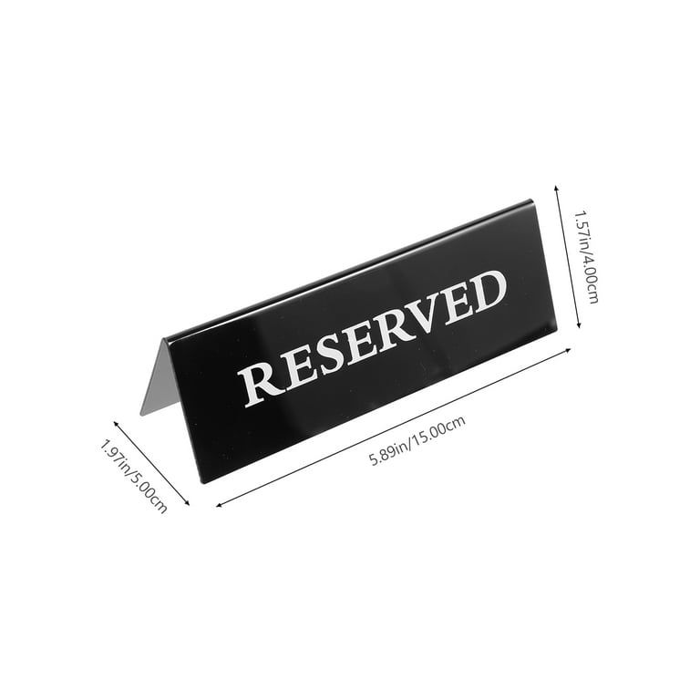 Reserved Tent Sign Table Card Table Tent Printing & Design | Plastic