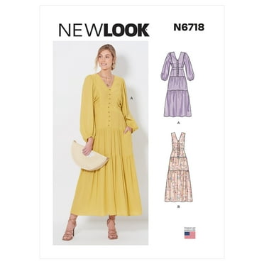 New Look Sewing Pattern 6229 Misses Dresses, Size A (8-10-12-14-16-18 ...