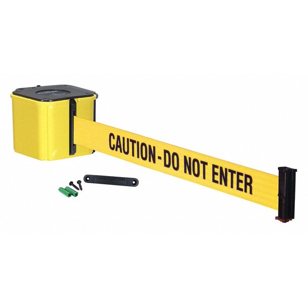 Retracta-Belt Wall Barrier, 25ft -CAUTION DO NOT ENTER WM412YW25-CAU-RE ...