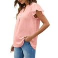 Fantaslook Women's Ruffle Sleeve Dressy V Neck Blouse, Flowy Summer ...