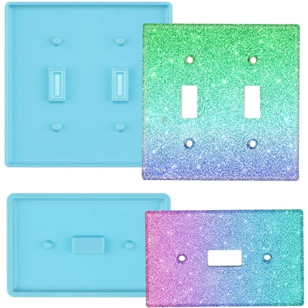 2 Pieces Light Switch Cover Resin Mold Switch Socket Panel Plaster Mold ...