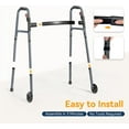 Folding Walker for Seniors, Rolling Walker with 8 Height Adjustments ...