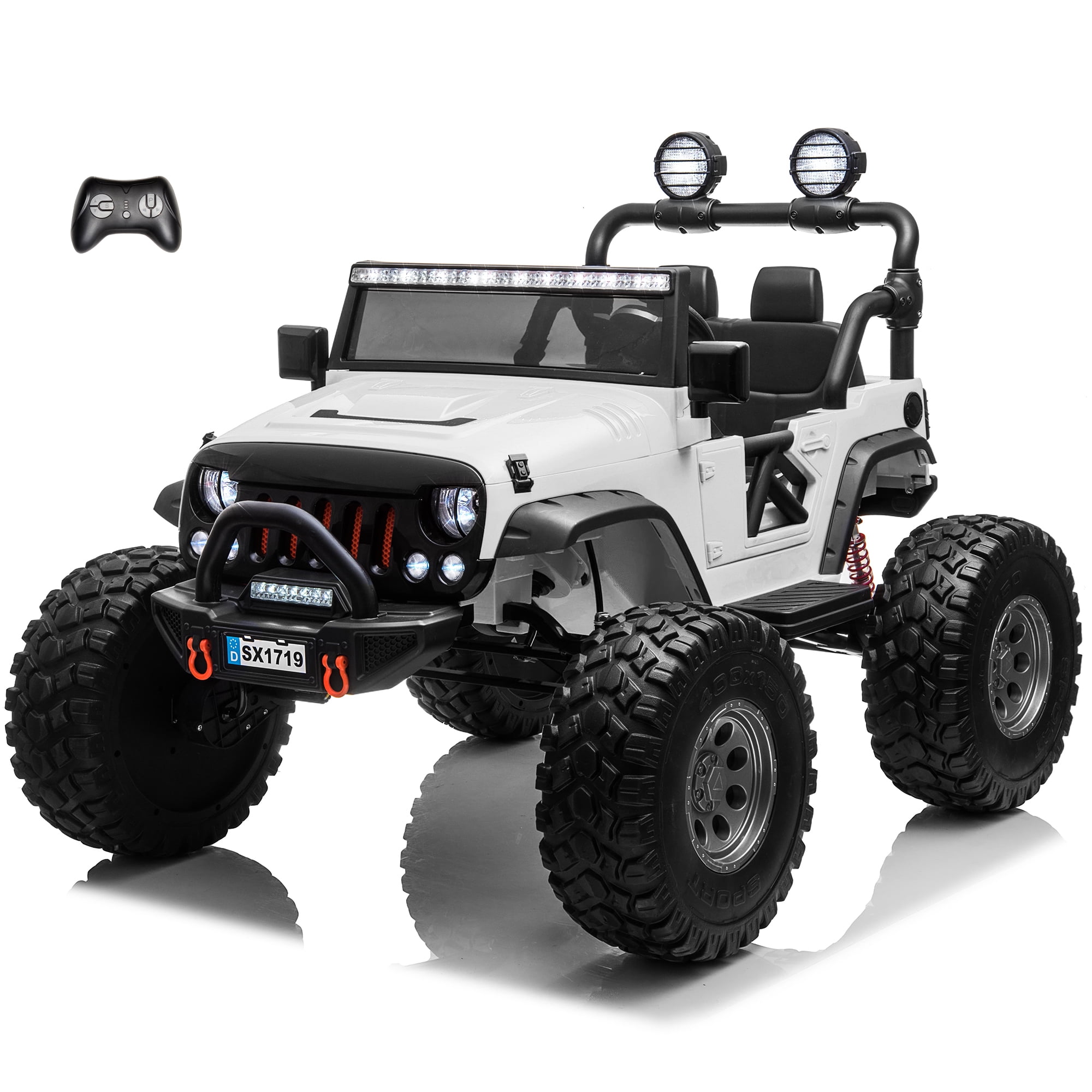 Click here for Voltz Toys Lifted Monster Jeep 24v 2 Seater Classi... prices