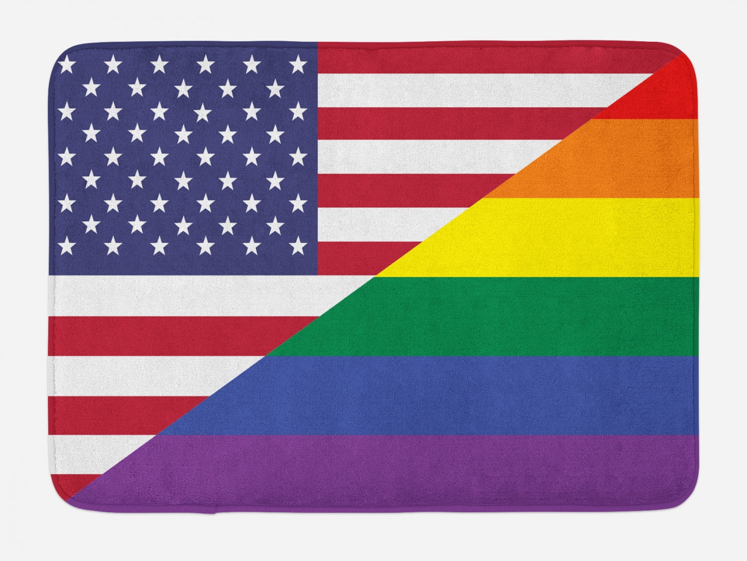 Pride Bath Mat, Conceptual Flag with American Pride Colors Activism ...