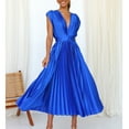 Summer Dresses 2023 Womens Sexy V Neck Loose Sleeveless Solid Color