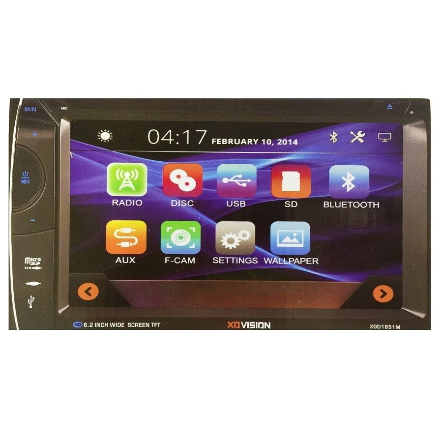 XO Vision XOD1851 In-Dash Double DIN 6.2" INCH Wireless Bluetooth ...