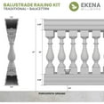 Ekena Millwork 37"H x 8'L Fiberthane Traditional Unassembled Balustrade ...