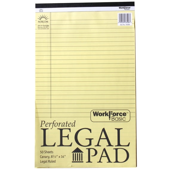 Recycled Legal Pad Wide/Legal Rule, 8.5 x 11, White, 40 Sheets, Dozen ...