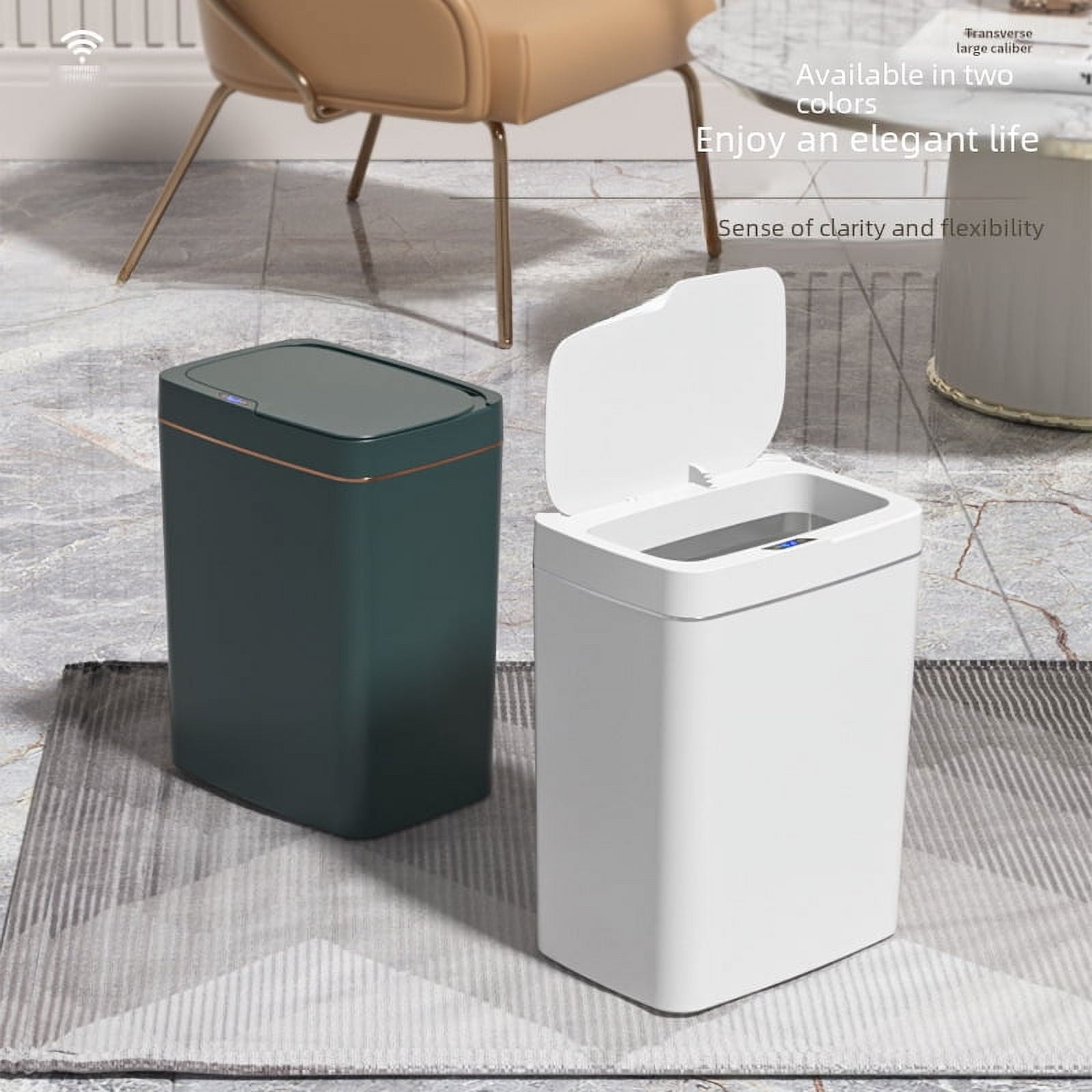 Bote de basura de inducción automático para el hogar, dormitorio, sala ...