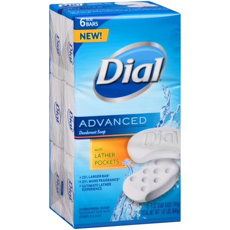 Dial Advanced Hydrofresh Scent Deodorant Soap, 5 oz, 6 count - Walmart.com