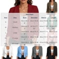 AHTJRT Women's Open Front Blazer Lapel 3/4 Sleeve Lightweight Suit ...